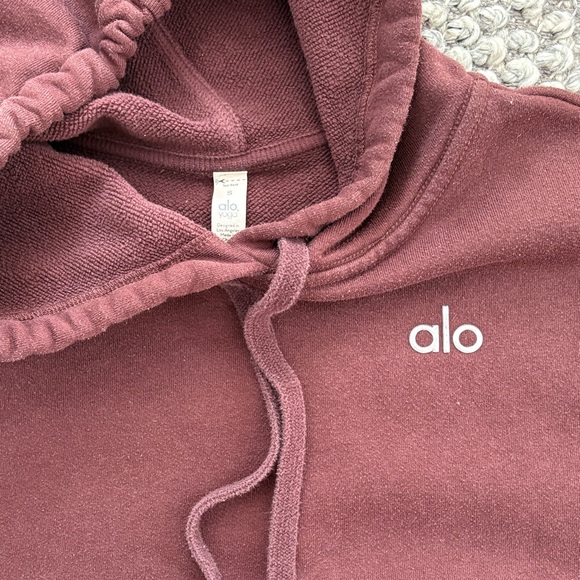 ALO Yoga | Tops | Alo Yoga Maroon Hoodie | Poshmark